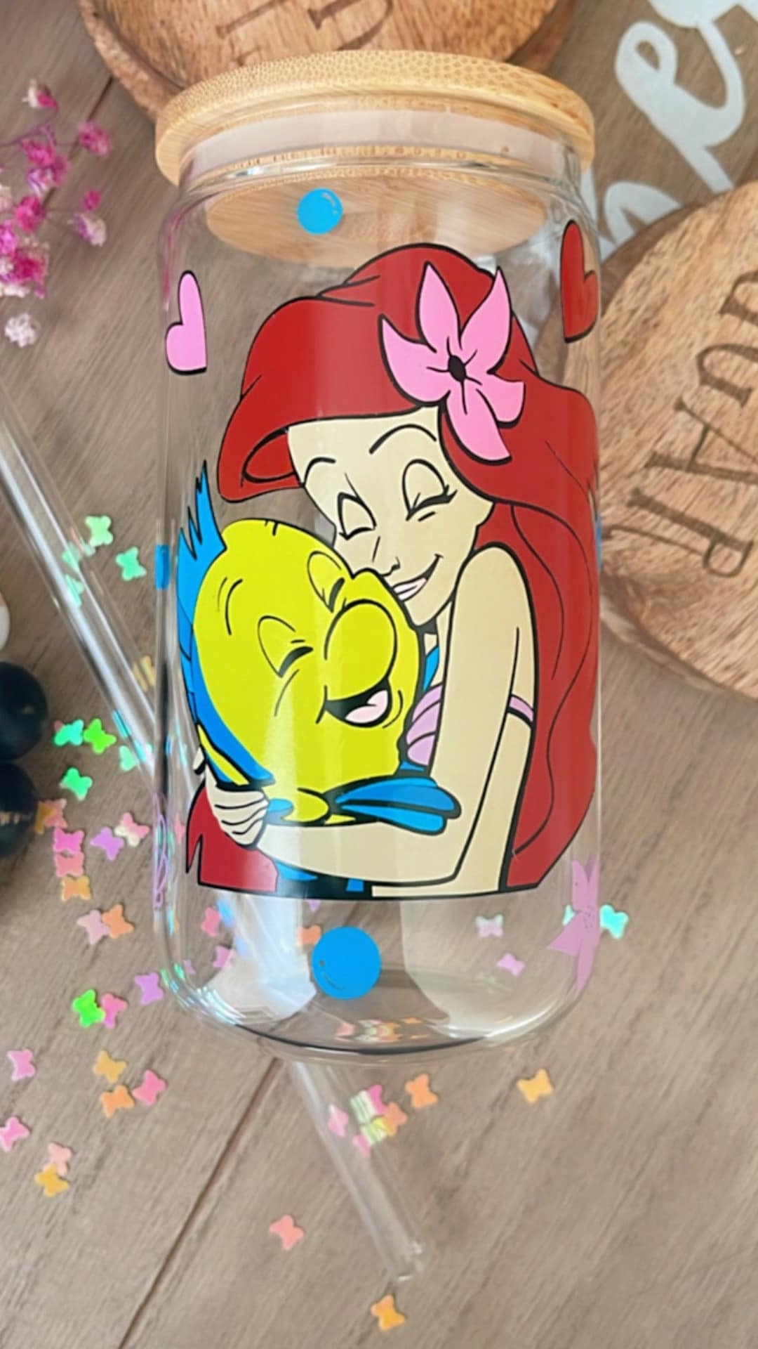 The Little Mermaid Ariel Seashells Under the Sea Disney Princess Glass ...