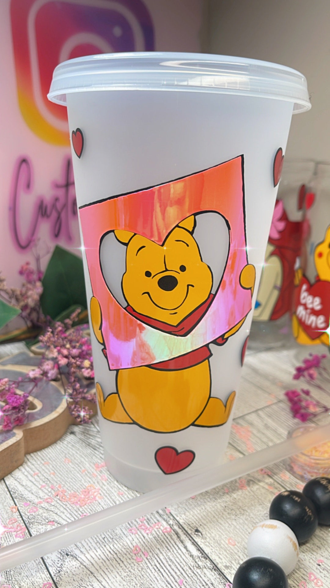 Winnie the Pooh |reusable Cup 24oz |clear Cup | Handmade | Disney ...