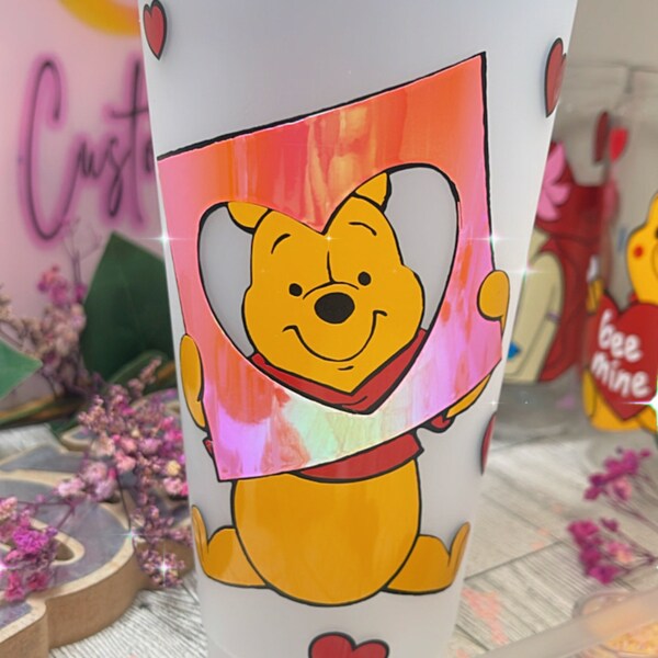 Winnie the Pooh & Piglet Handmade Libby Cup coffe Beer Can Libbey Can ...