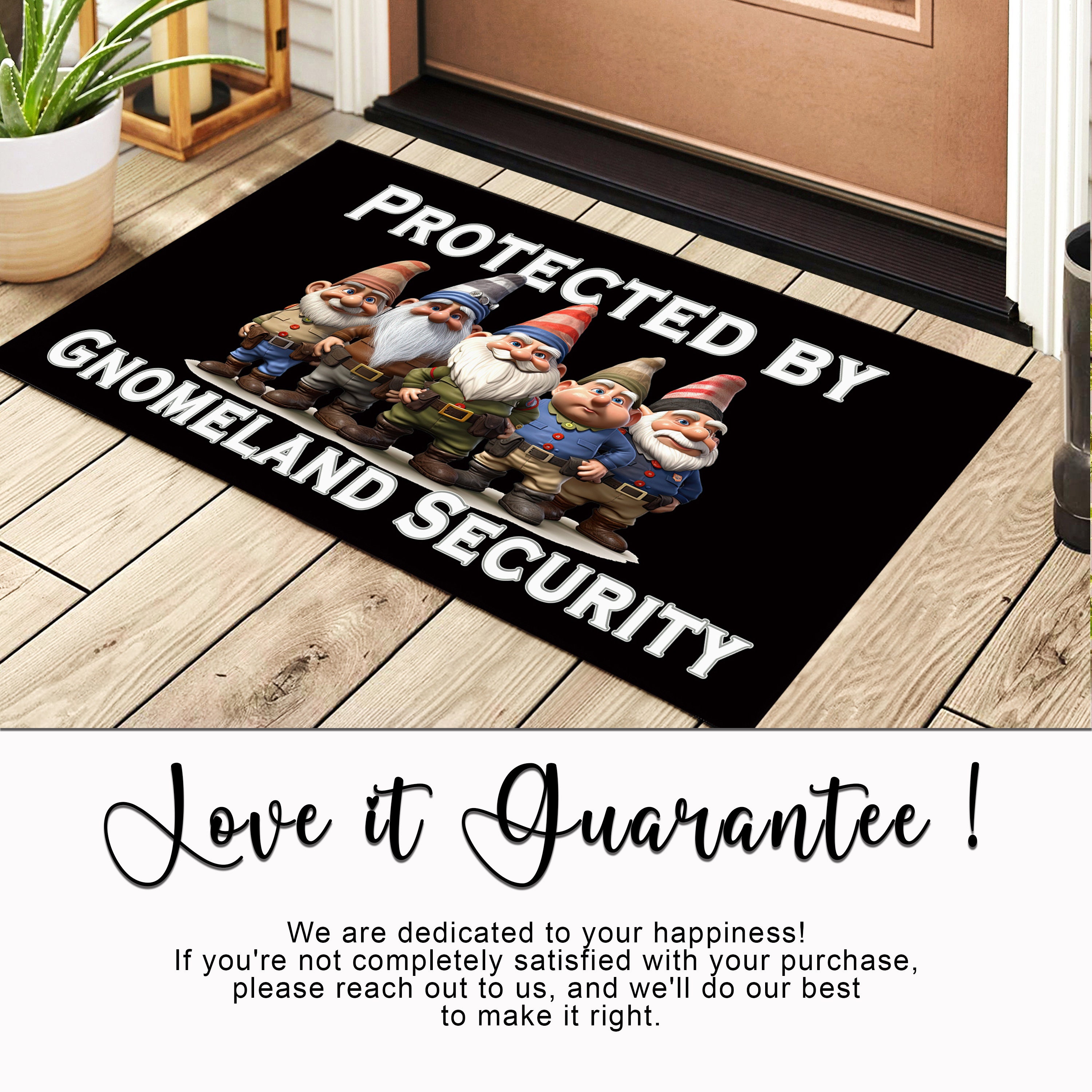 Gnome-themed Welcome Mat, Personalized Outdoor Decor, Gift for Gnome ...