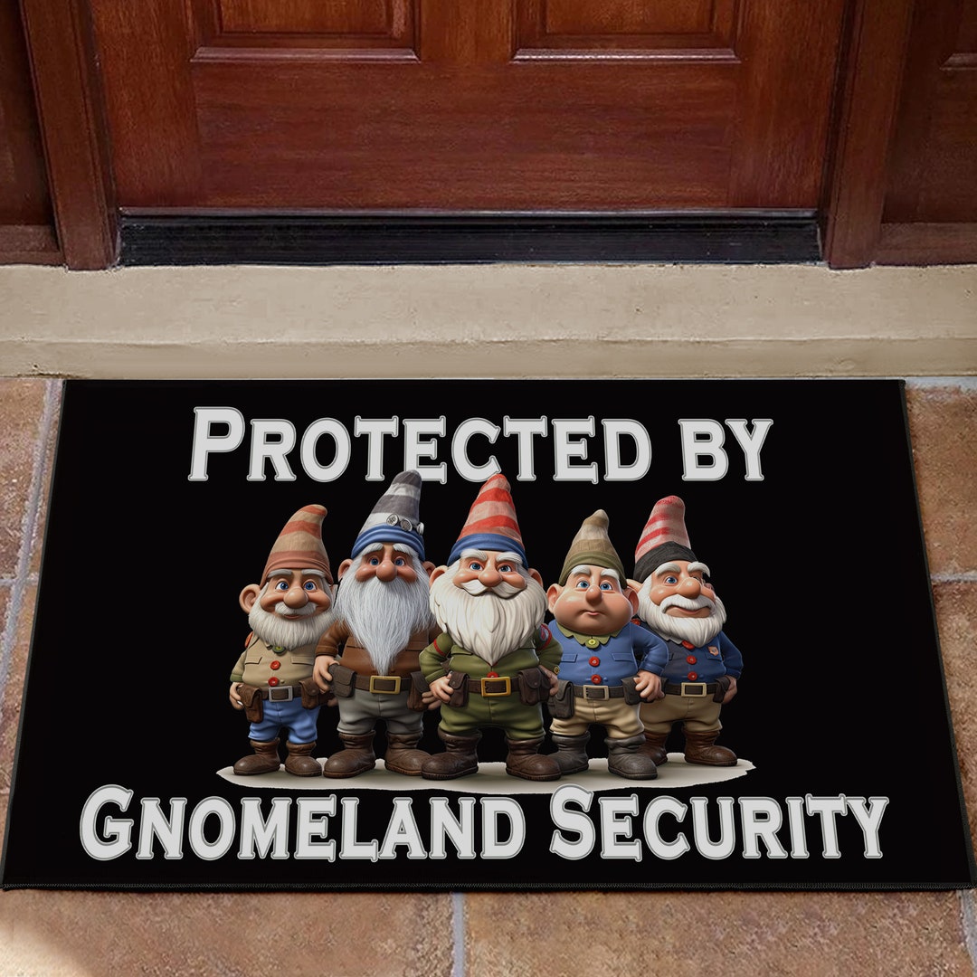 Gnome-themed Welcome Mat, Personalized Outdoor Decor, Gift for Gnome ...