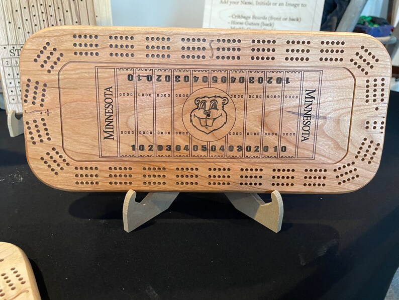 Custom Sports Team Cribbage Board: Engraved Maple, Oak, or Cherry - Etsy
