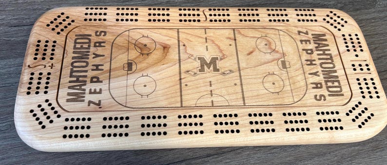Custom Sports Team Cribbage Board: Engraved Maple, Oak, or Cherry - Etsy