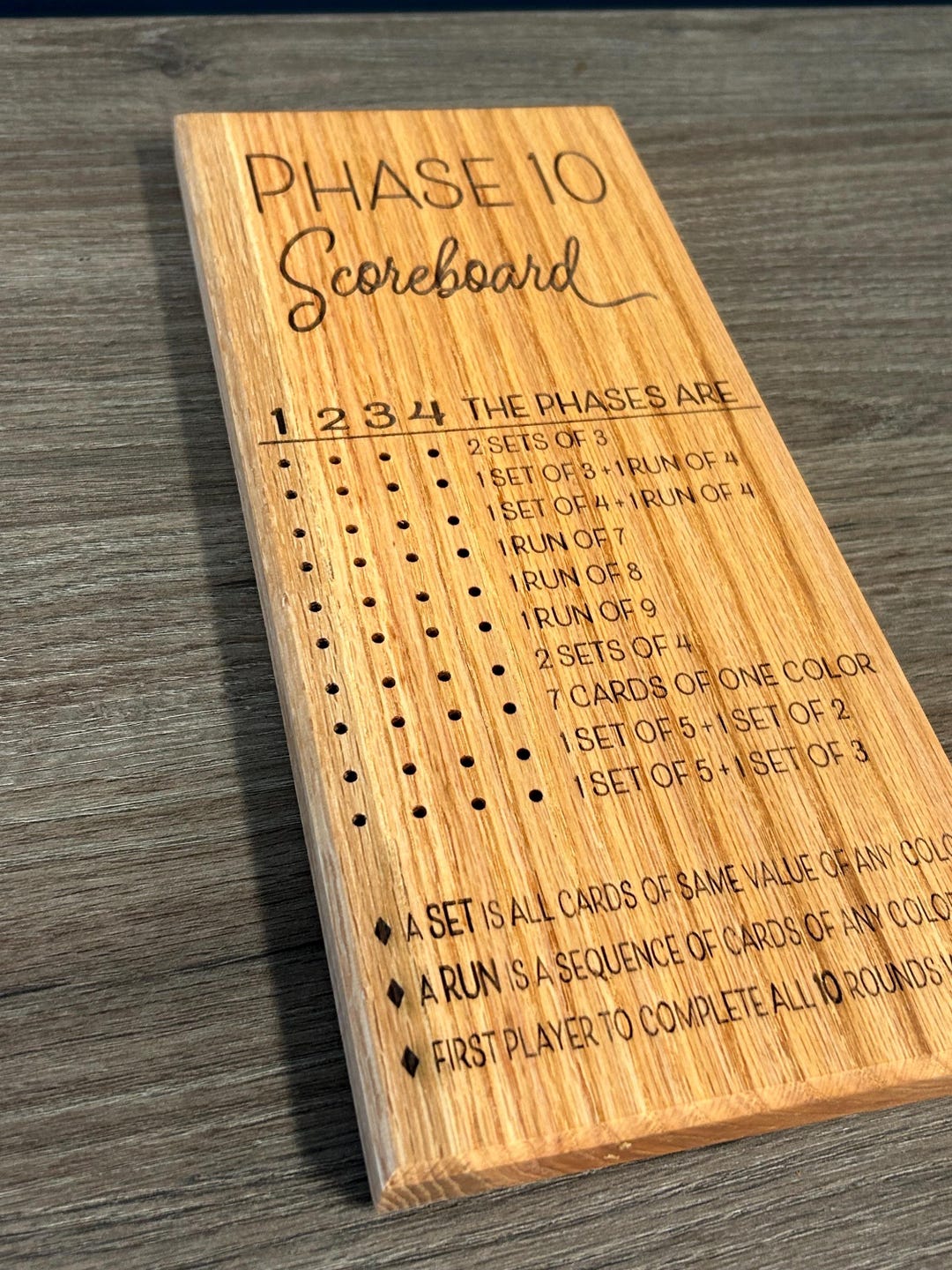 Phase 10 Score Board - Etsy
