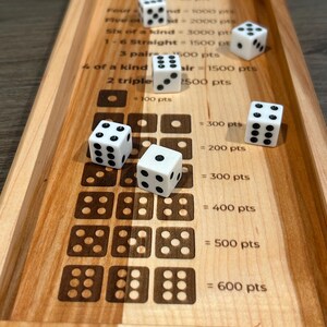 Farkle Game Board - Rolling Tray - Etsy