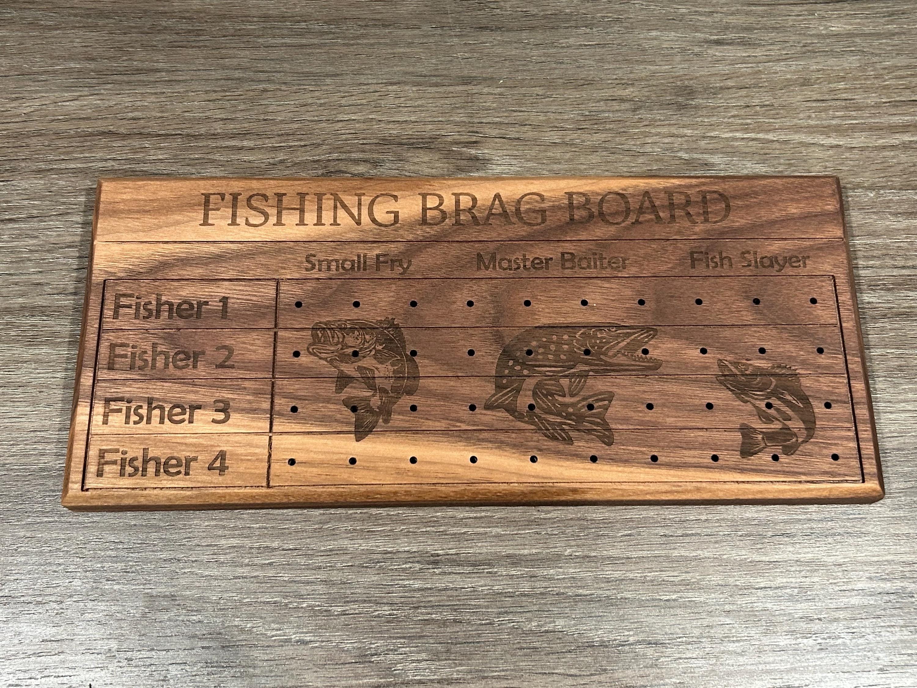 Personalized Fishing Brag Board: Cabin Decor, Ice House Game - Etsy