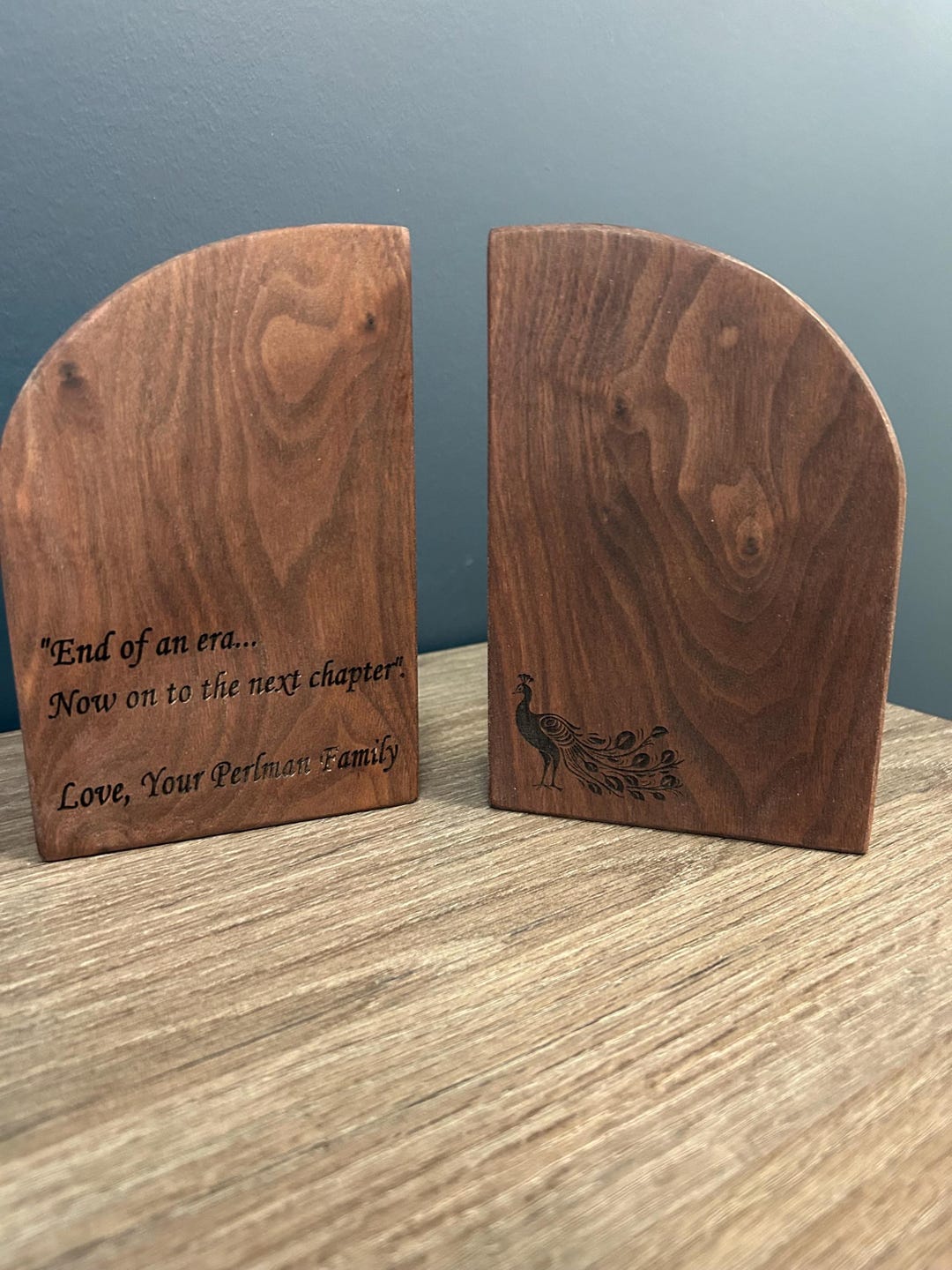 Walnut Bookends - Personalized - Etsy