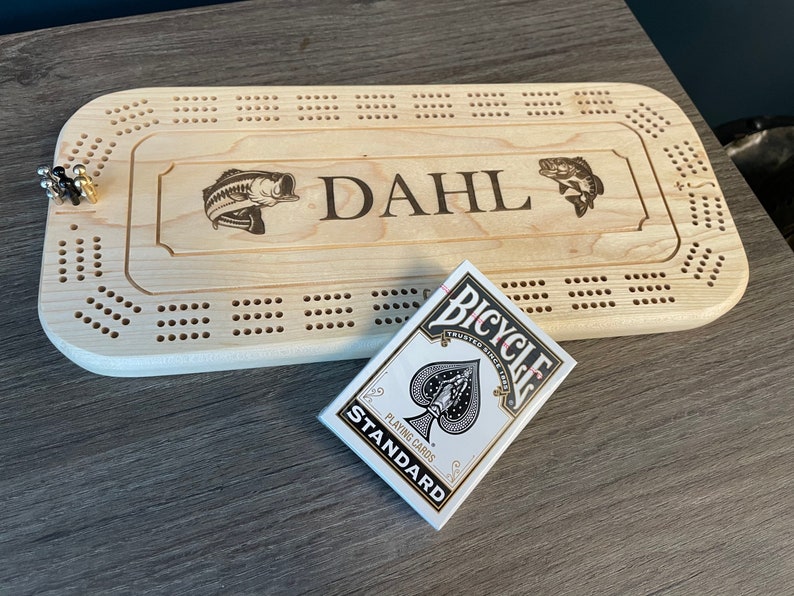 Cribbage Board - Laser Engraved- Custom Game - Etsy