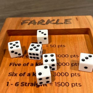 Farkle Game Board - Rolling Tray - Etsy