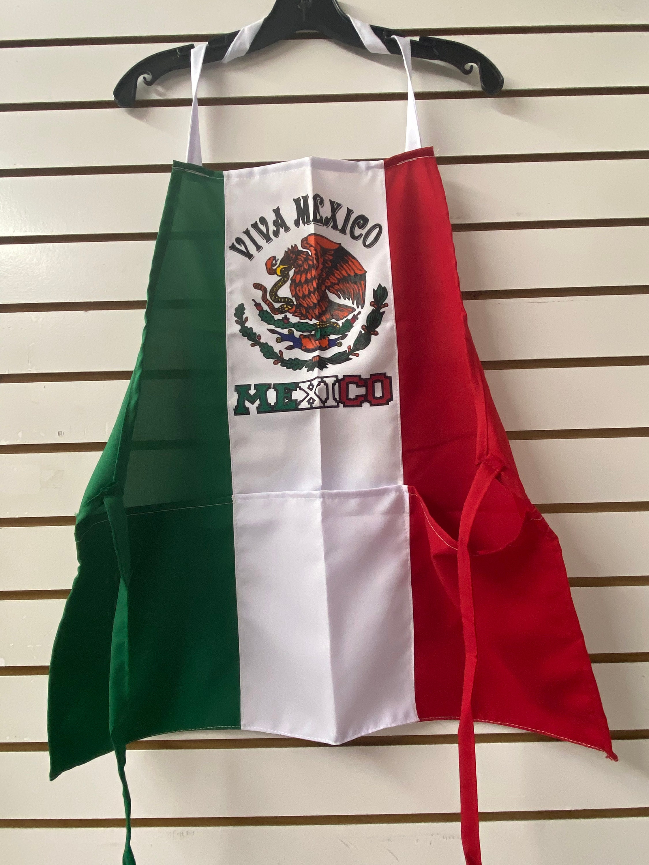 Mandil Mexicano Para Cocina, Mexican Flag Apron for Cooking, Mandil ...