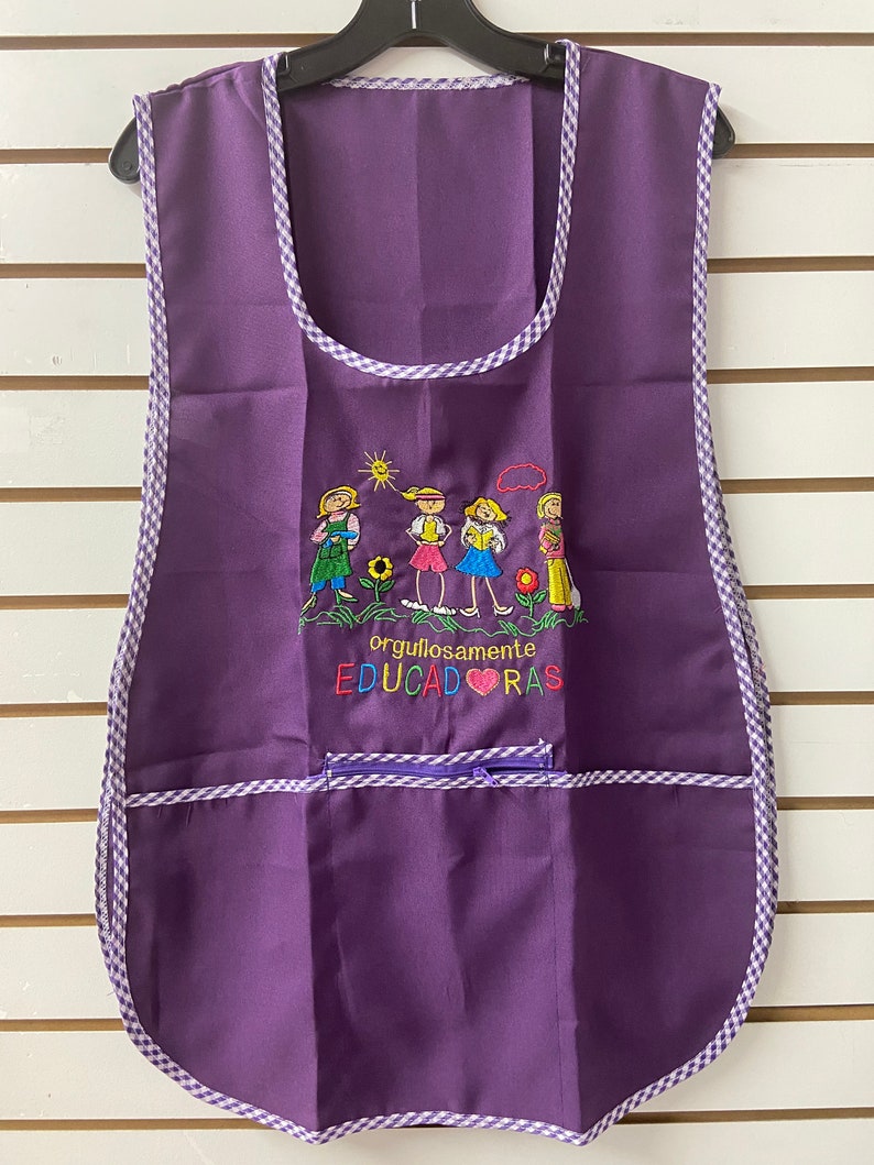 Mandiles Mexicanos Para Maestras Mandil Bordado Frida - Etsy