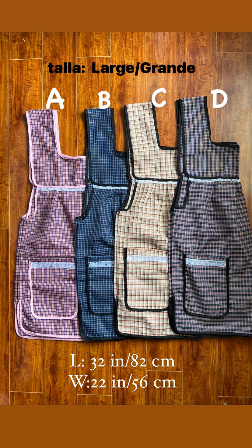 Large & XL Mandil De Cocina, Mexico Apron Limpieza, Mandiles Mexicanos ...