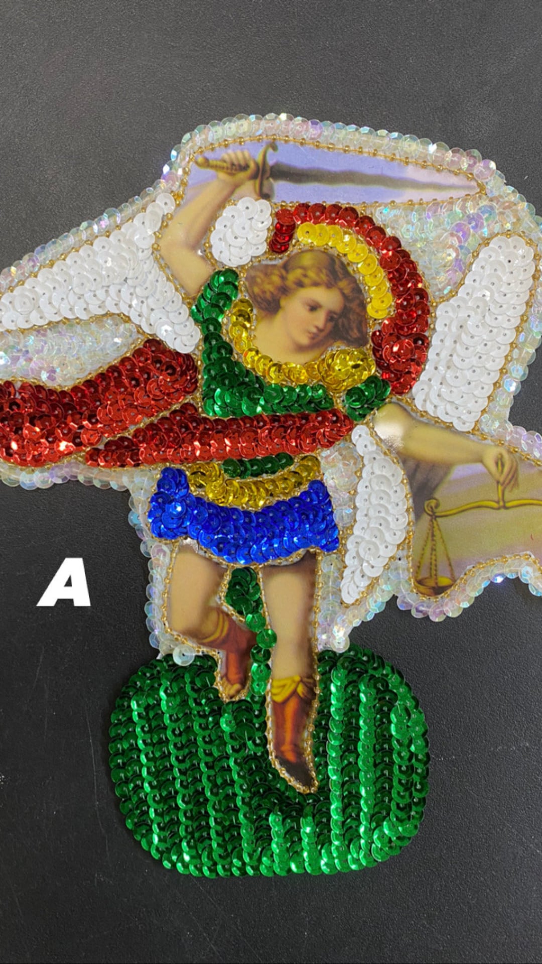 9''x9'' Aplicacion-parche De Lentejuelas San Miguel Arcángel- 23x 23 ...