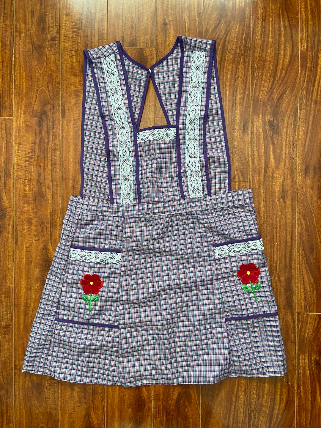 Mandil Mexicano Bordado Flores Delantal Mexican Handmade Traditional ...