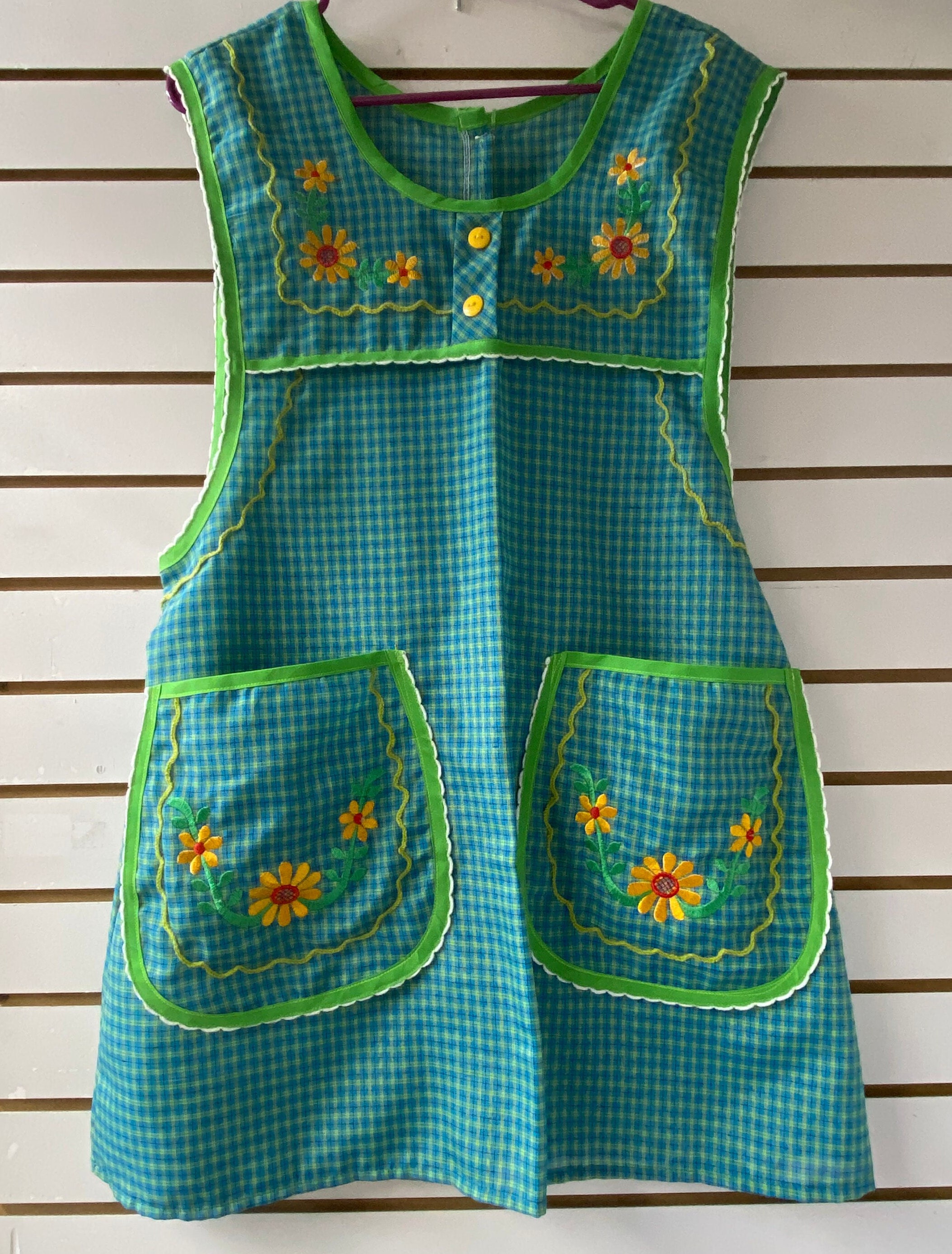 Mandil Mexicano Bordado, Mexican Embroidered Apron, Floral Embroidered ...