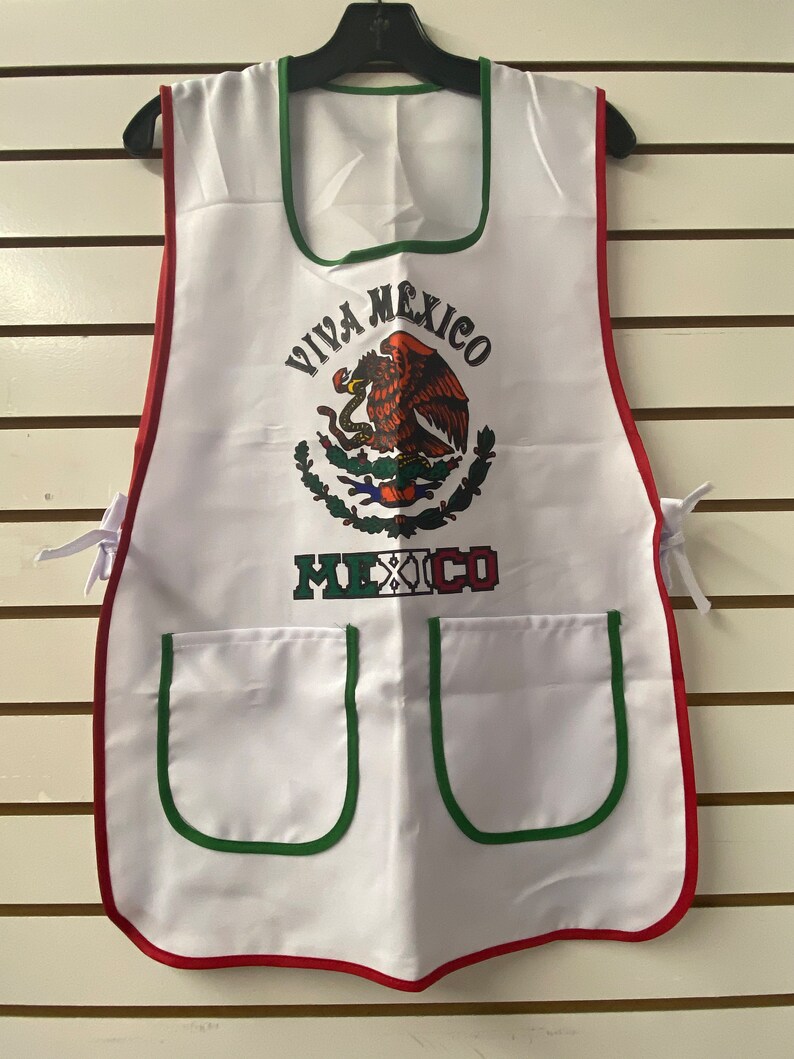 Mandil De Cocina Con Bandera Mexicana, Mexican Flag Apron, Kitchen ...