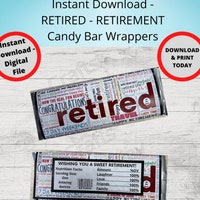 Editable Retirement Candy Wrapper, Retirement Wrapper, Happy Retirement ...