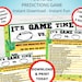 Printable FOOTBALL PREDICTION GAME. Instant Download. Watch Party Prop ...