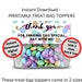 PRINTABLE THANK YOU Treat Bag Toppers -instant Download-goodie Bag ...