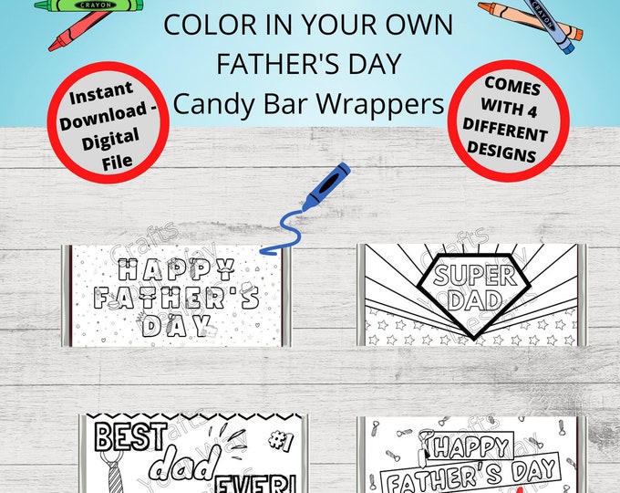 Printable Candy Bar Wrapper Happy Father's Day Candy Bar Wrapper ...