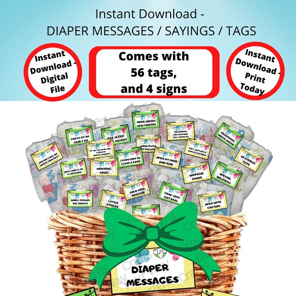 Diaper Messages - Etsy