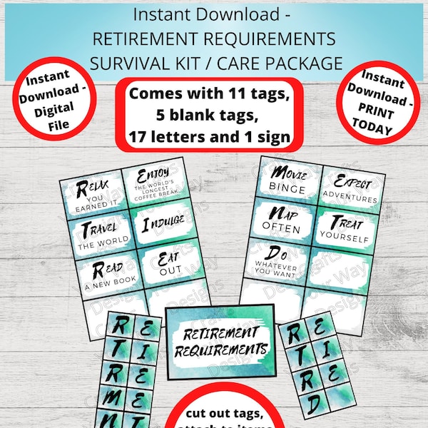 Retirement Survival Kit - Etsy