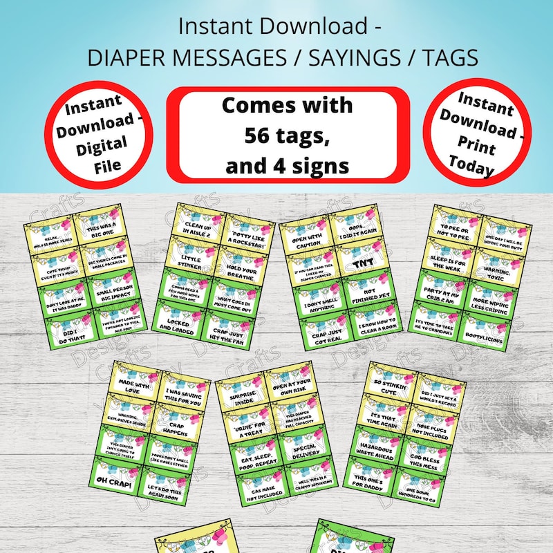 Diaper Messages - Etsy