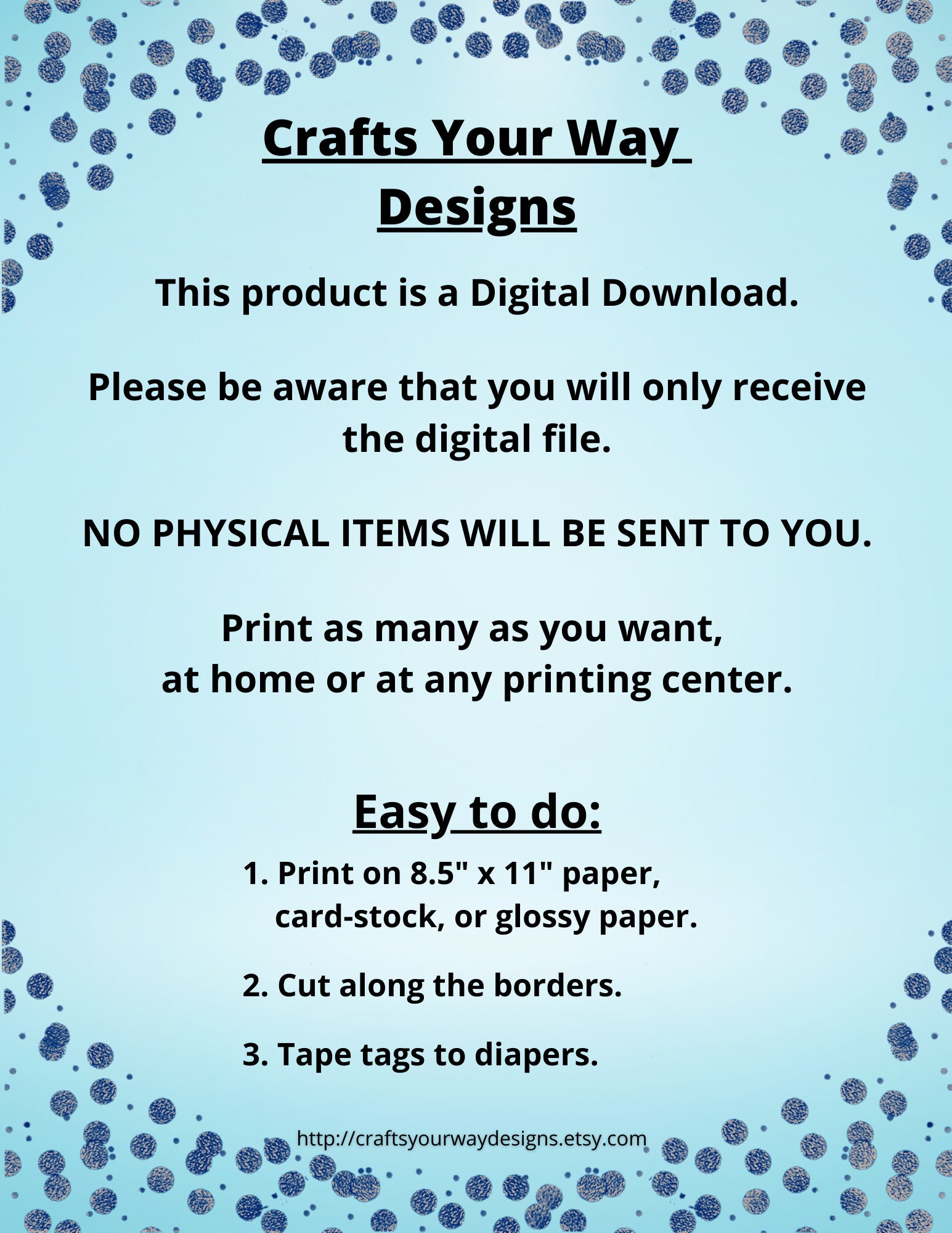 DIAPER MESSAGES Tags and Signs, Baby Shower Gift, Printable Instant ...