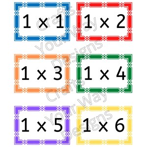 Printable Math MULTIPLICATION FACTS FLASHCARDS and Multiplication Chart ...