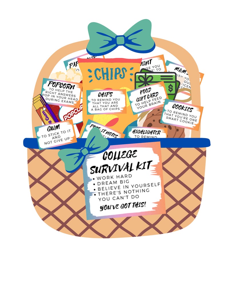 Instant Download Printables- College Survival Kit, College Care Package ...