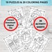 30 Printable CHRISTMAS ACTIVITY and COLORING Pages-10 Activity Sheets ...
