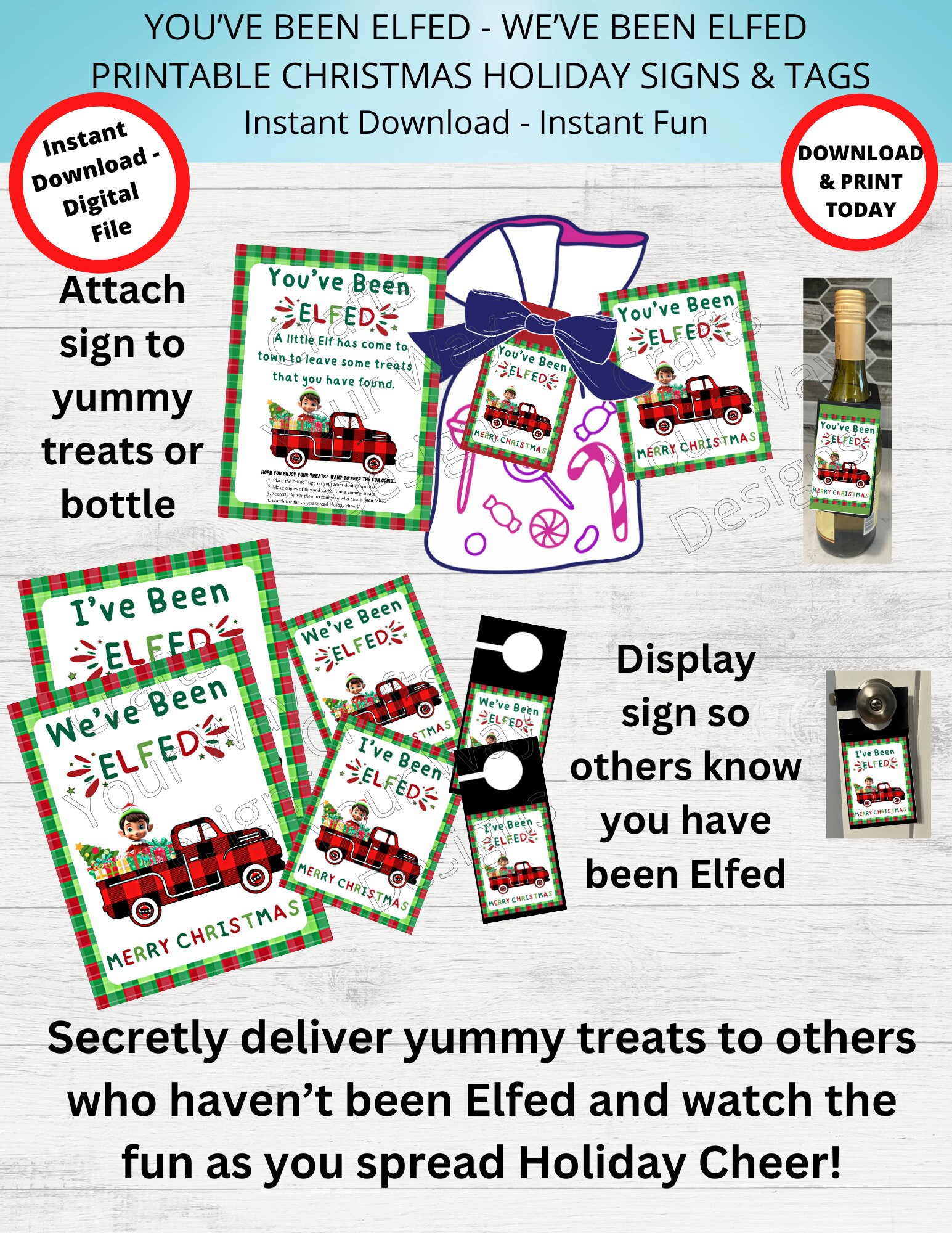 Printable HOLIDAY You've Been ELFED Game. Instant Download. Party ...