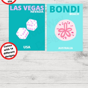 Set of 14 PREPPY TRAVEL POSTERS - Instant Download- Printable ...