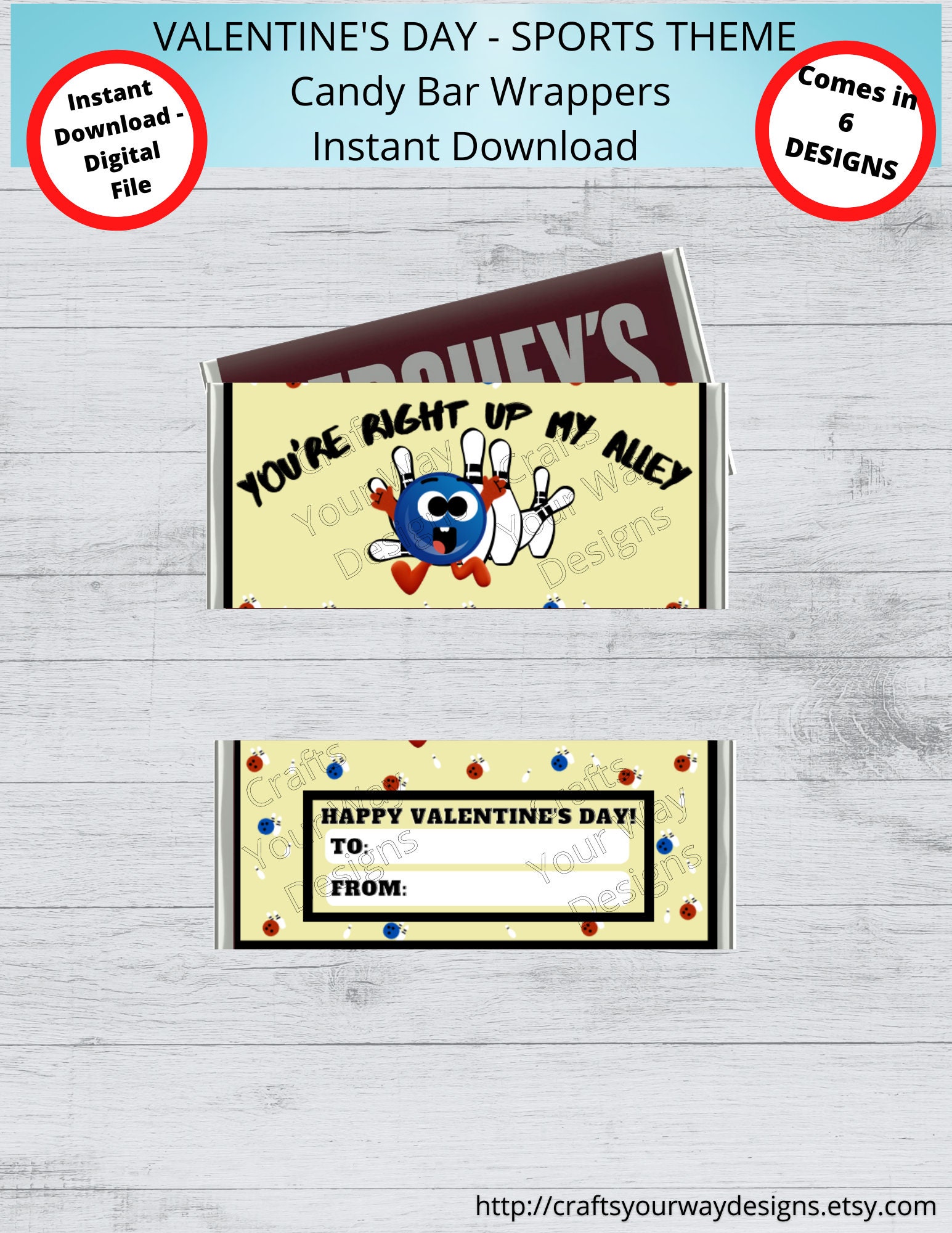 Printable VALENTINE'S DAY Candy Bar Wrappers SPORTS Theme. Gift Ideas ...