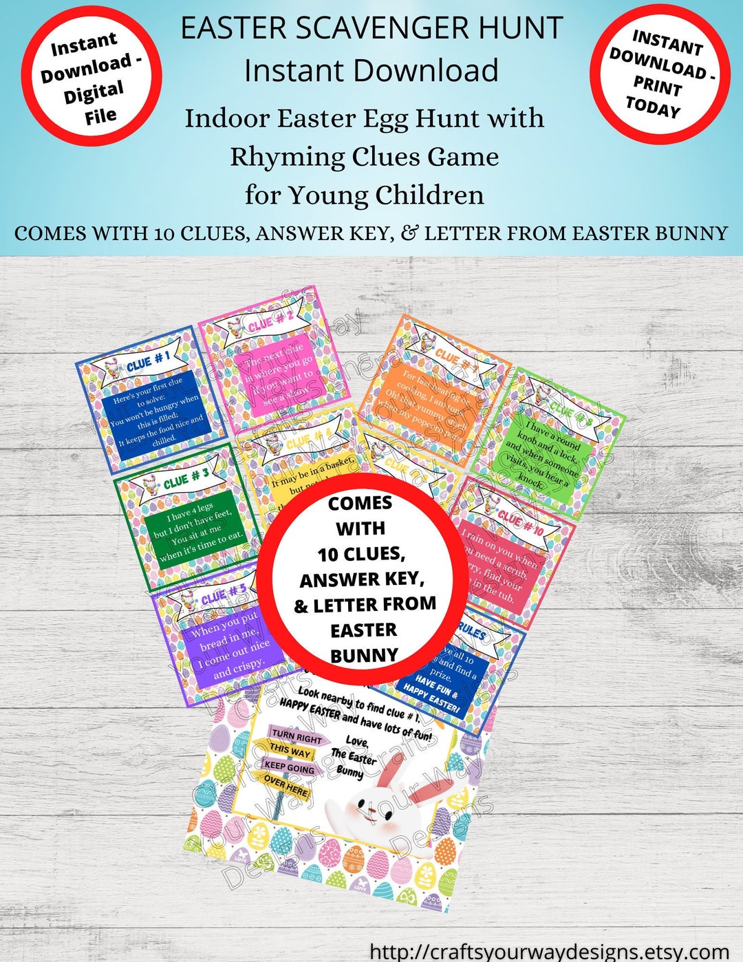 Easter Scavenger Hunt for Young Children - Indoor Easter Scavenger Hunt ...