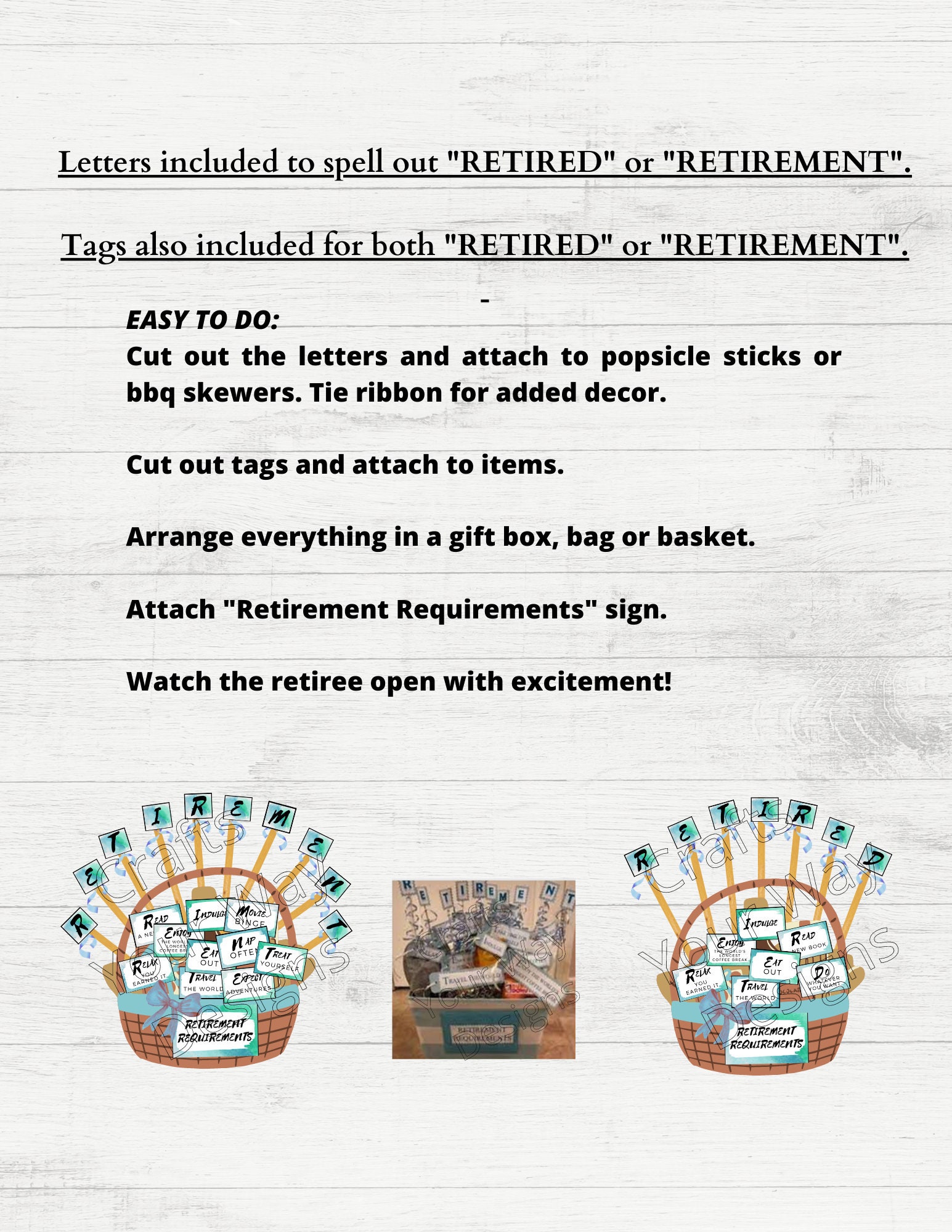 RETIREMENT Survival Kit, RETIREMENT Care Package, Gift Tags, Retirement ...