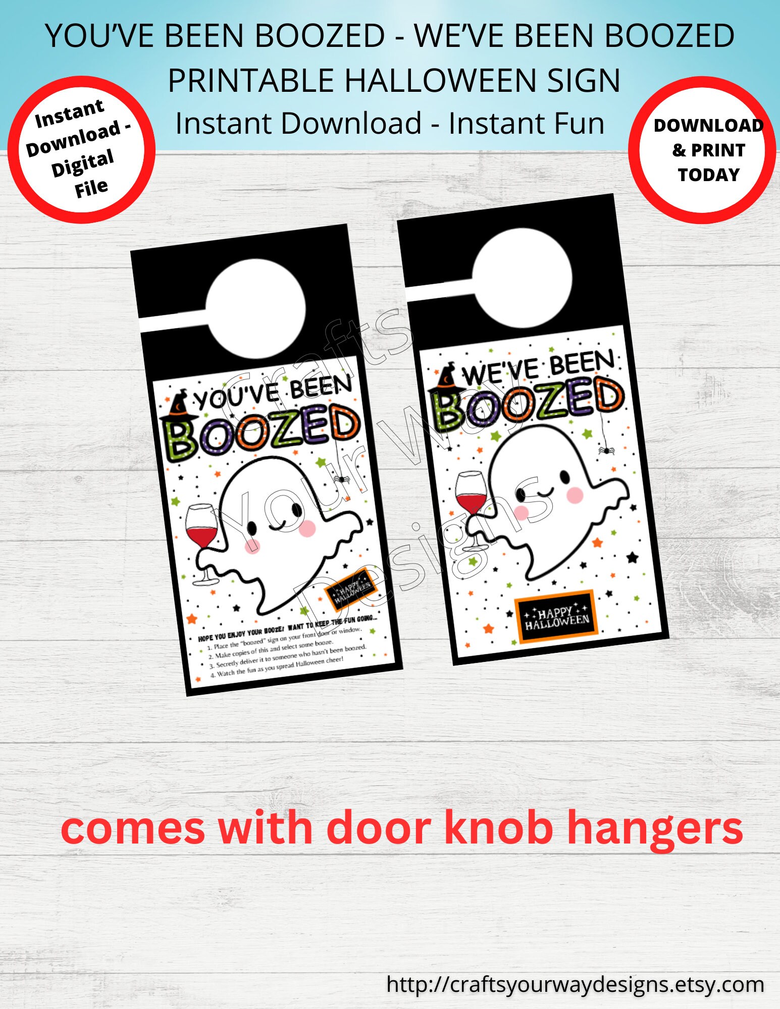 Printable HALLOWEEN You've Been Boozed Game. Instant Download. Trick or ...