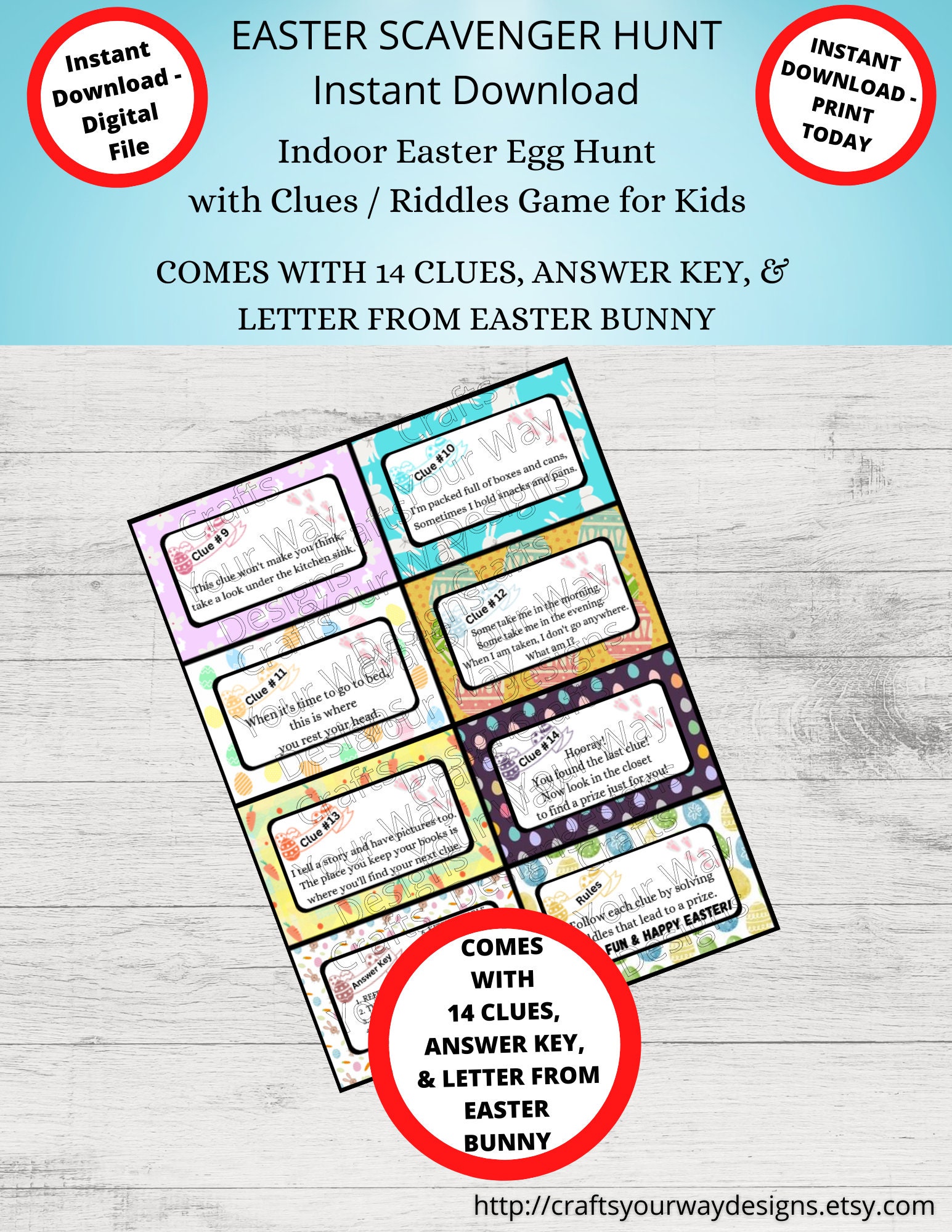 Easter Scavenger Hunt for Kids - Indoor Easter Scavenger Hunt for Kids ...