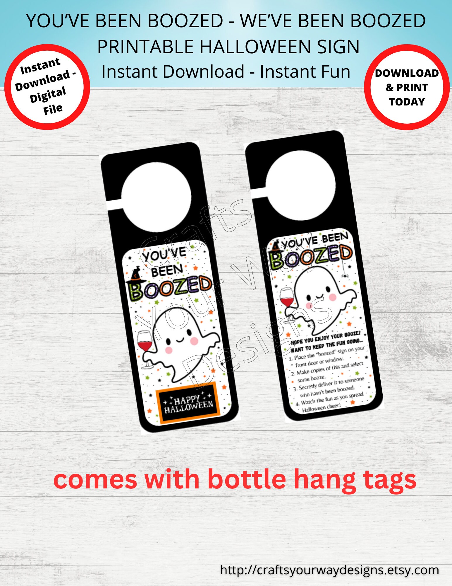 Printable HALLOWEEN You've Been Boozed Game. Instant Download. Trick or ...