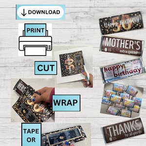 Printable MOTHER'S Candy Bar Wrappers-gift Ideas-party Favors-chocolate ...
