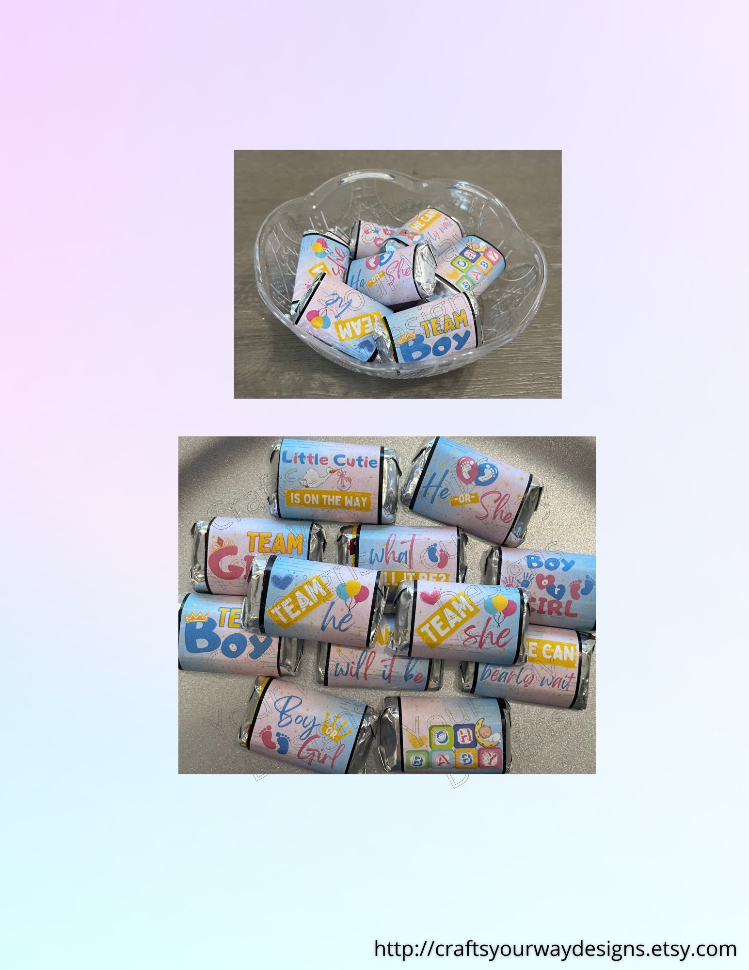 Printable BABY SHOWER MINI Candy Bar Wrappers- 12 Designs-chocolate ...