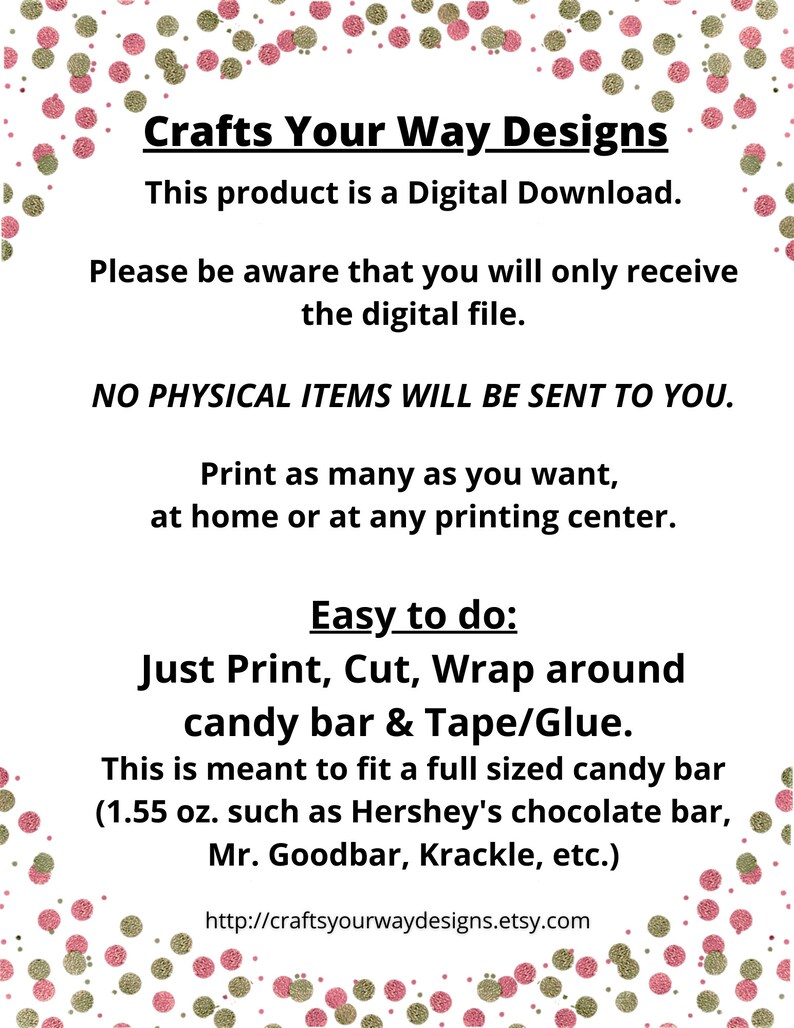 PRINTABLE CHOCOLATE LOVERS Candy Bar Wrappers-gift Ideas-party Favors ...