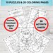 30 Printable CHRISTMAS ACTIVITY and COLORING Pages-10 Activity Sheets ...