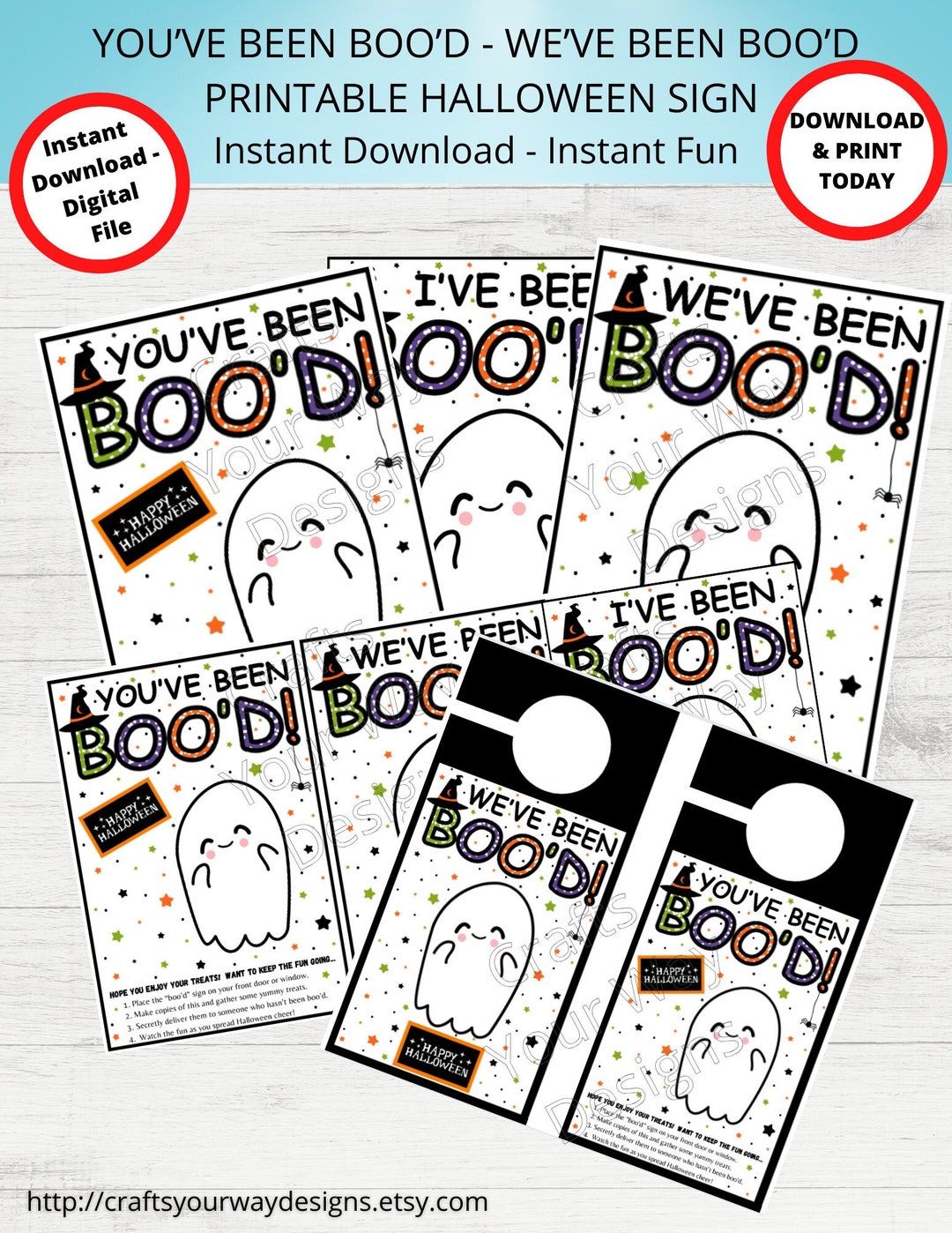 Printable HALLOWEEN You've Been Boo'd Game. Instant Download. Trick or ...