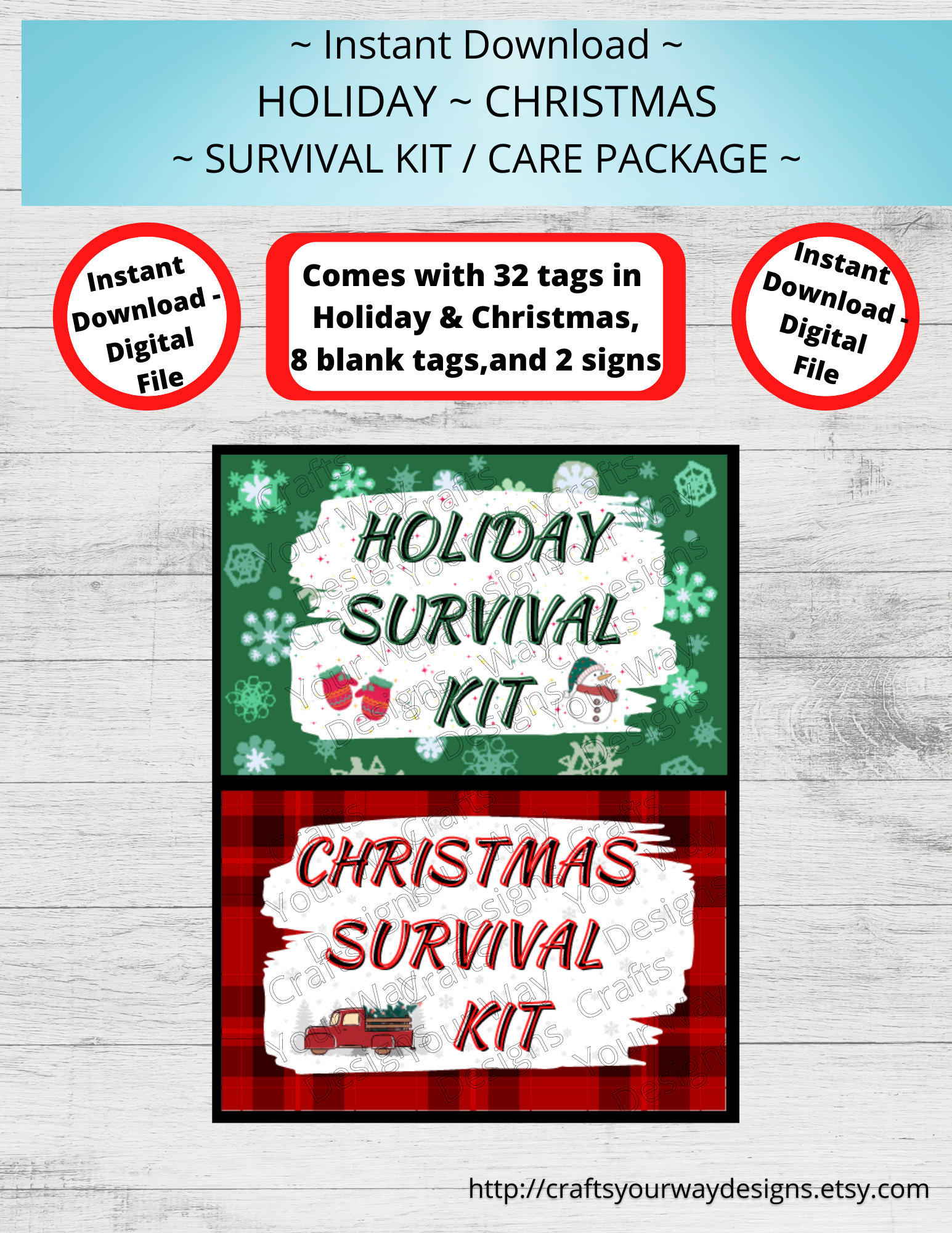 CHRISTMAS HOLIDAY Survival Kit, Christmas Holiday Care Package, Gift ...
