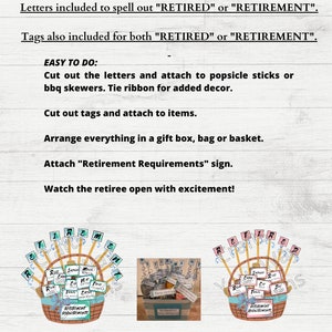 RETIREMENT Survival Kit, RETIREMENT Care Package, Gift Tags, Retirement ...