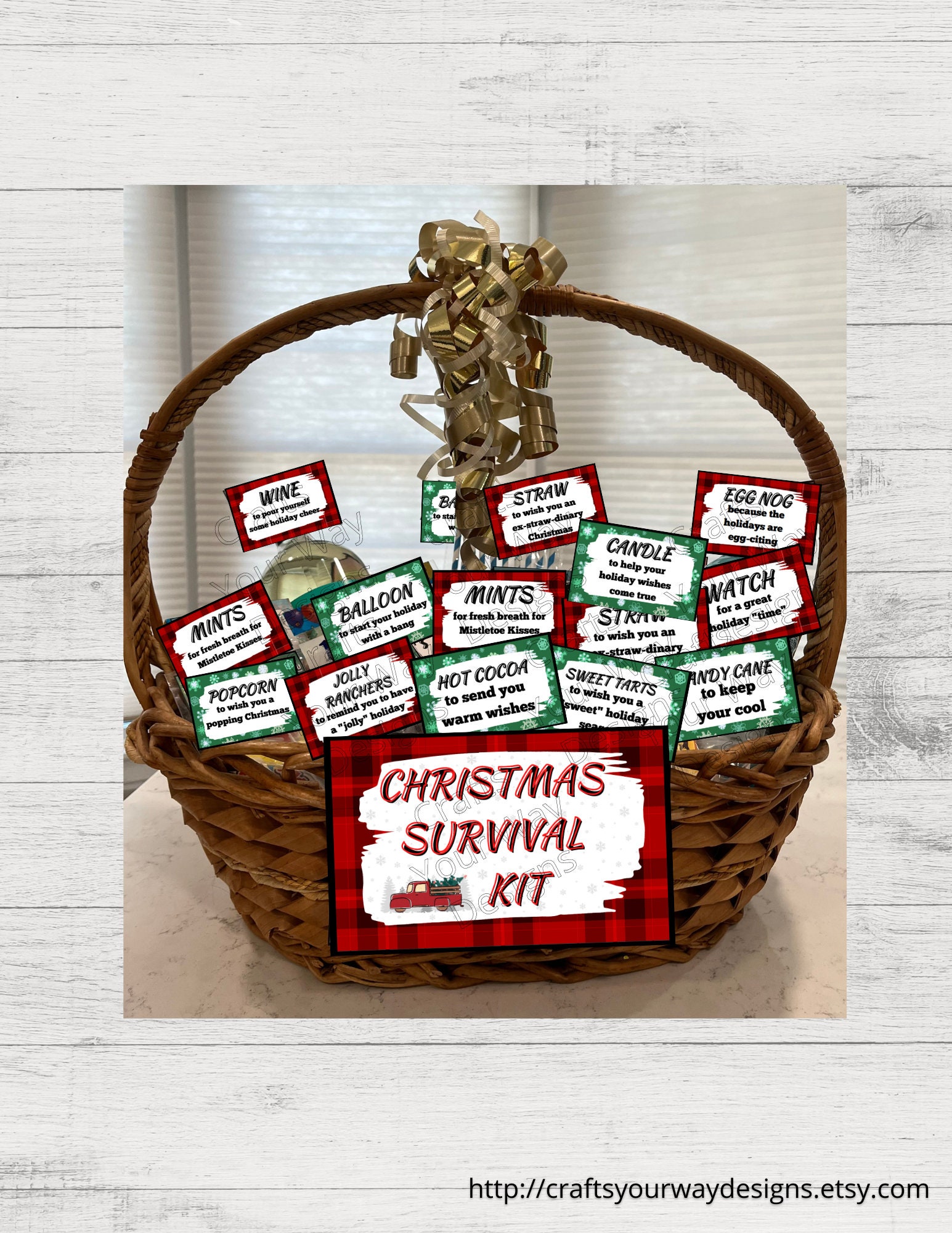 CHRISTMAS HOLIDAY Survival Kit, Christmas Holiday Care Package, Gift ...