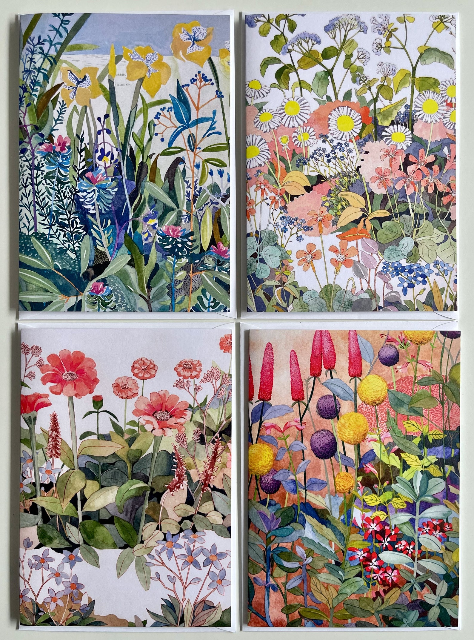 Four Greeting Cards Floral Designs Any Occassion - Etsy