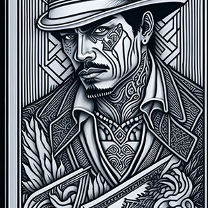 Chicano Old School Pachuco Coloring - Etsy