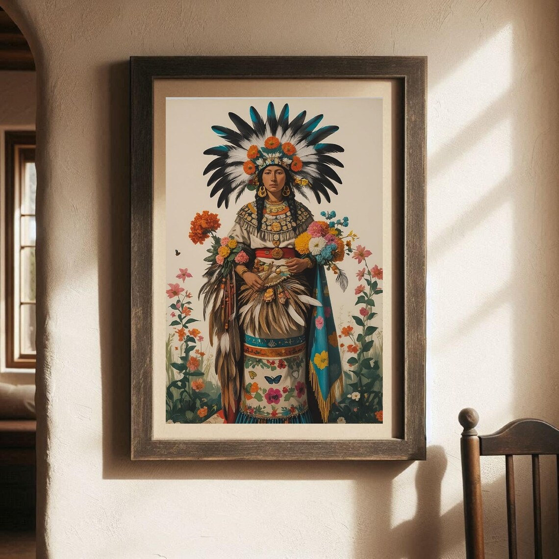 Aztec Goddess XOCHIQUETZAL Flower and Feather Deity Mexica Art Download ...